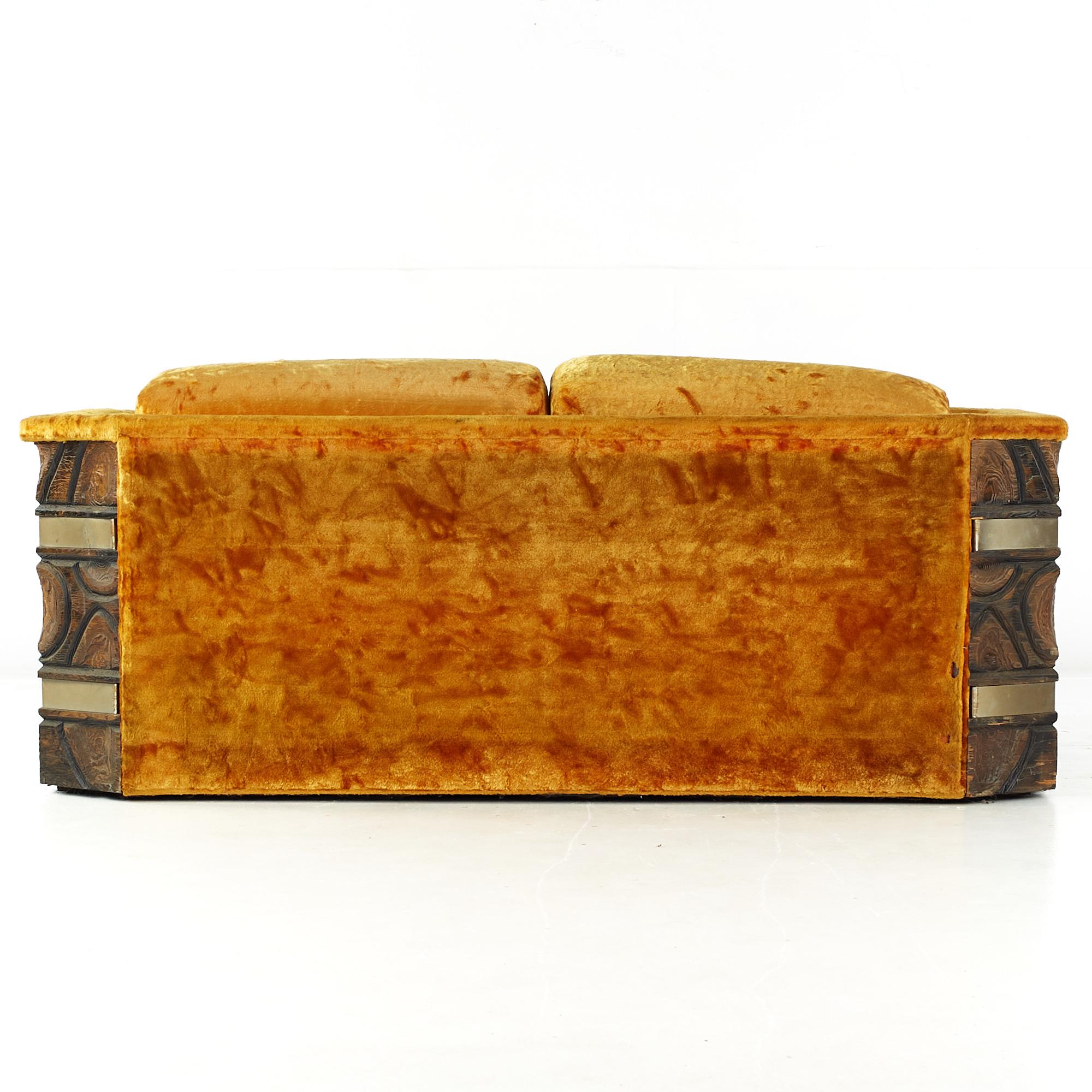 Witco Style Mid-Century Brutalist Loveseat For Sale at 1stDibs