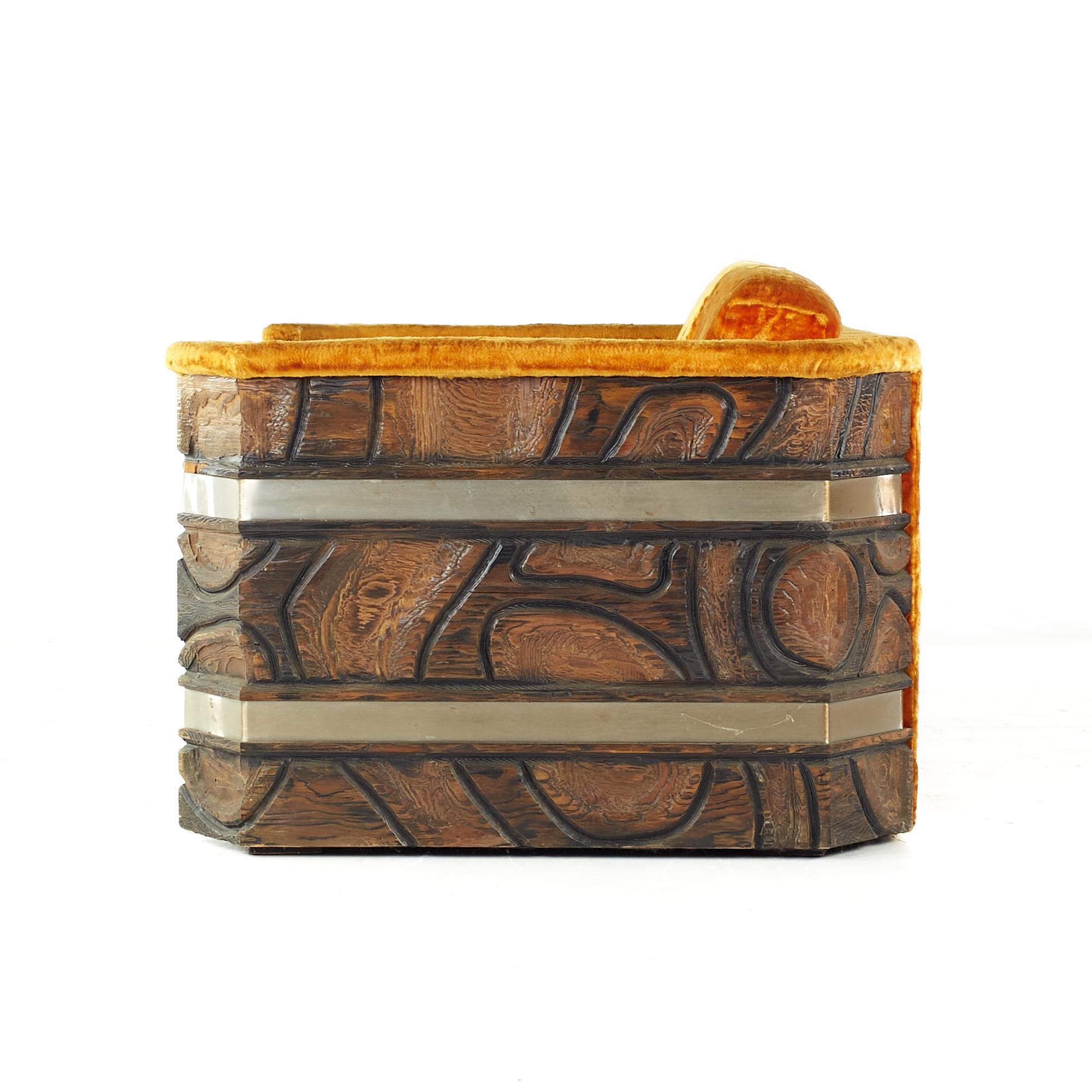 Witco Style Mid-Century Brutalist Loveseat For Sale at 1stDibs