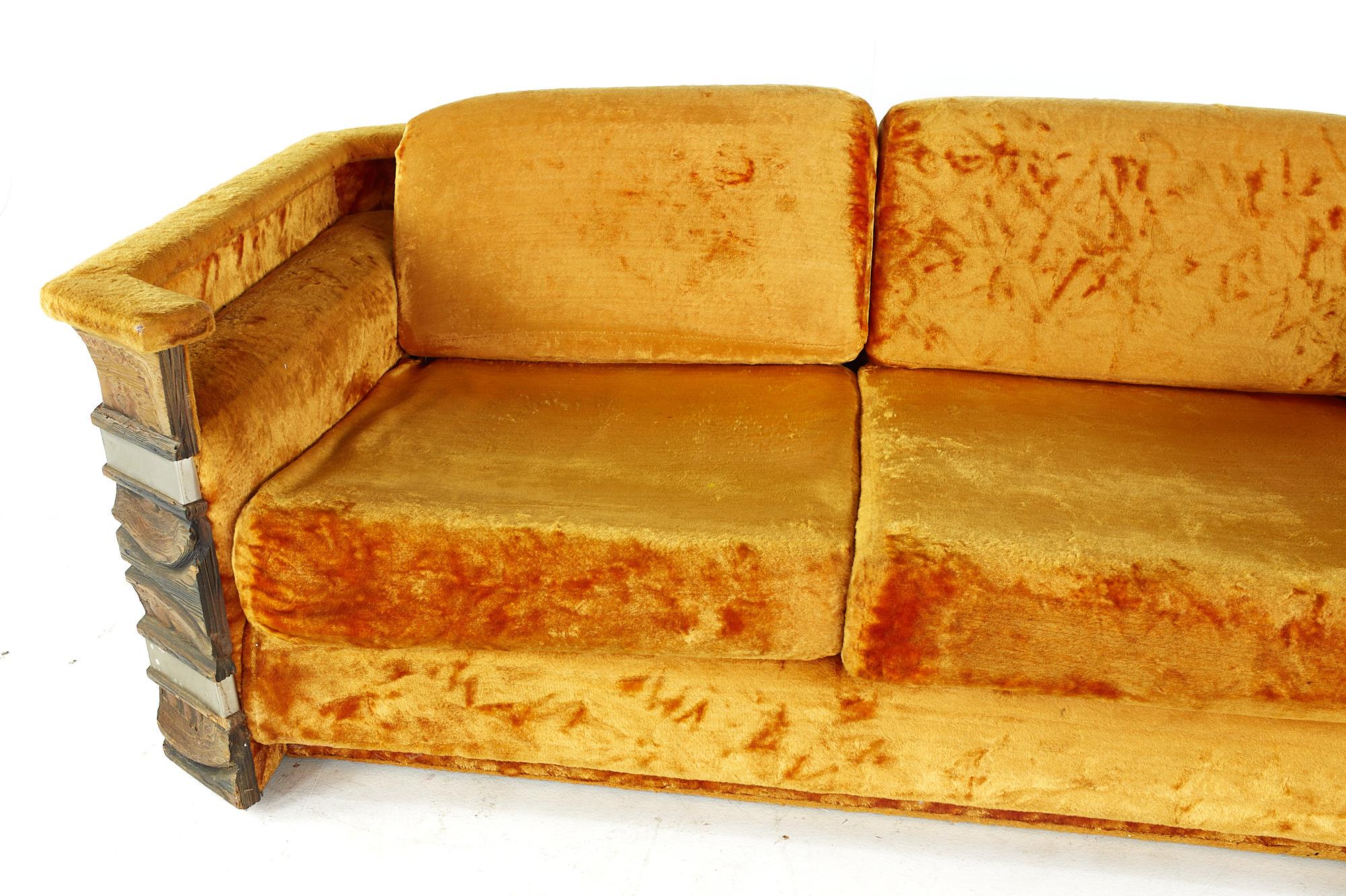 Witco Style Mid-Century Brutalist Loveseat For Sale at 1stDibs