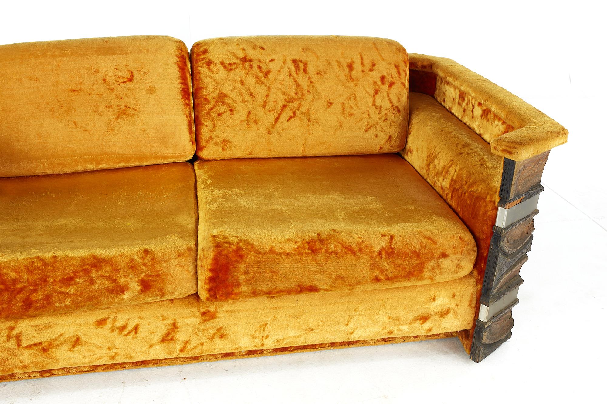 Witco Style Mid-Century Brutalist Loveseat For Sale at 1stDibs