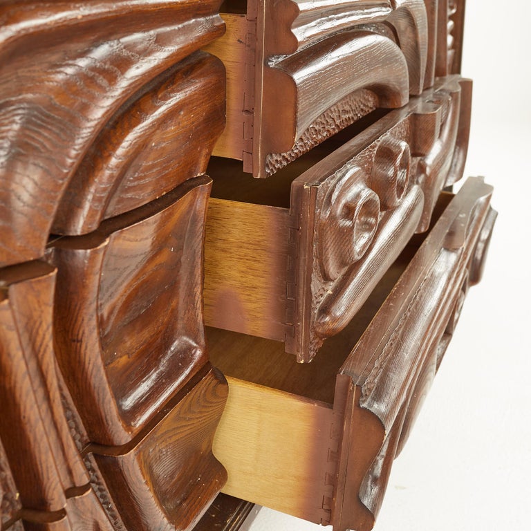 Witco Style Pulaski Mid Century Oceanic Lowboy Dresser at 1stDibs