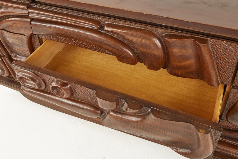 Witco Style Pulaski Mid Century Oceanic Lowboy Dresser at 1stDibs