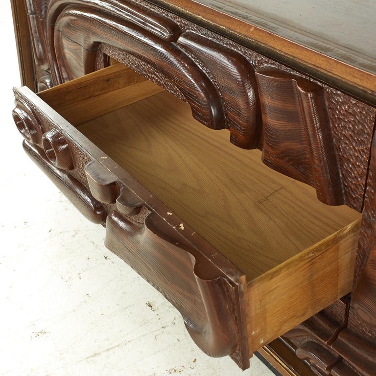 Witco Style Pulaski Oceanic Midcentury Buffet and Hutch China Cabinet ...