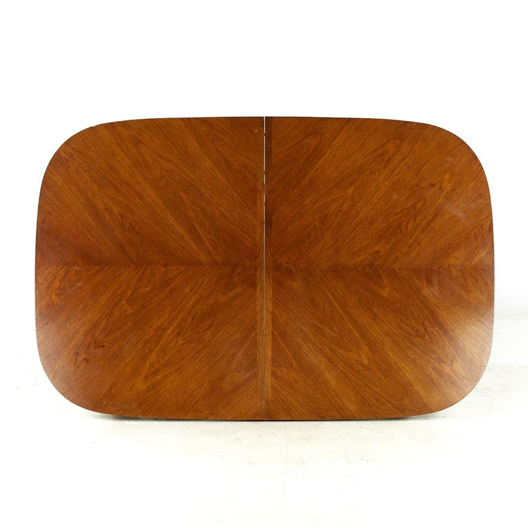 Witco Style Pulaski Oceanic Midcentury Dining Table with 1 Leaf For ...