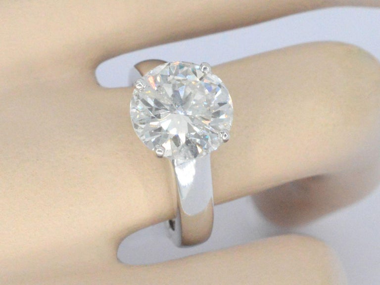 Witgouden Solitair Ring Met Een Gassan 121 Geslepen Diamant Van 5.40 ...