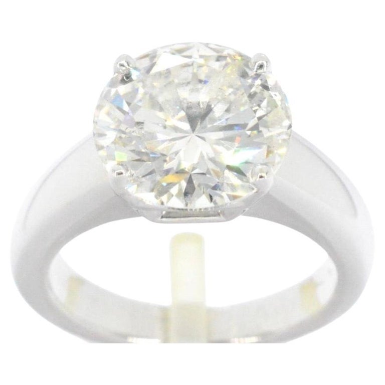 Witgouden Solitair Ring Met Een Gassan 121 Geslepen Diamant Van 5.40 ...