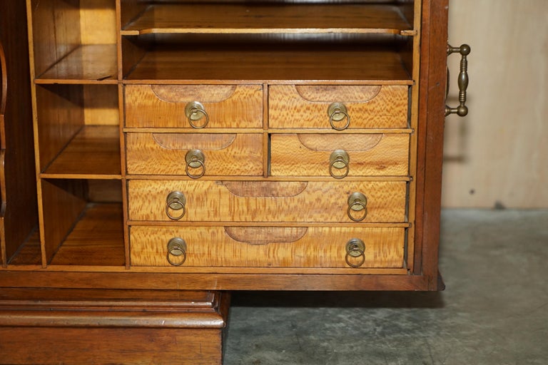 With Certificate Antique Shannon File Co Victorian Walnut Tambour Desk ...