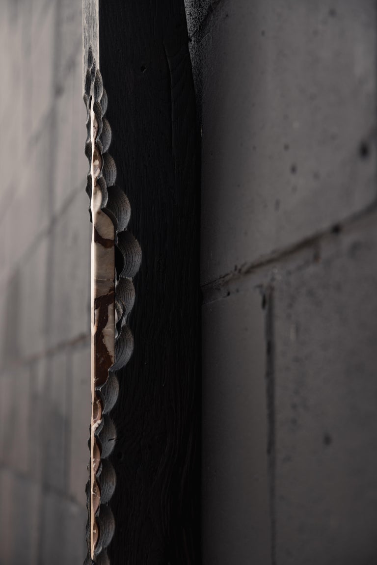 Witness 5 Unique Charcoal Wall Sculpture by Jeremy Descamps For Sale at ...