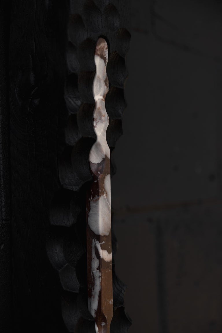 Witness 5 Unique Charcoal Wall Sculpture by Jeremy Descamps For Sale at ...