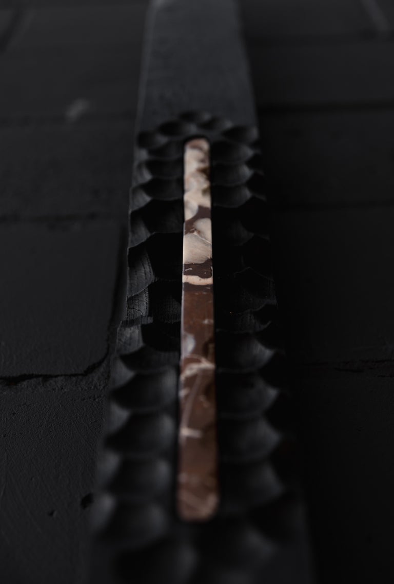 Witness 5 Unique Charcoal Wall Sculpture by Jeremy Descamps For Sale at ...