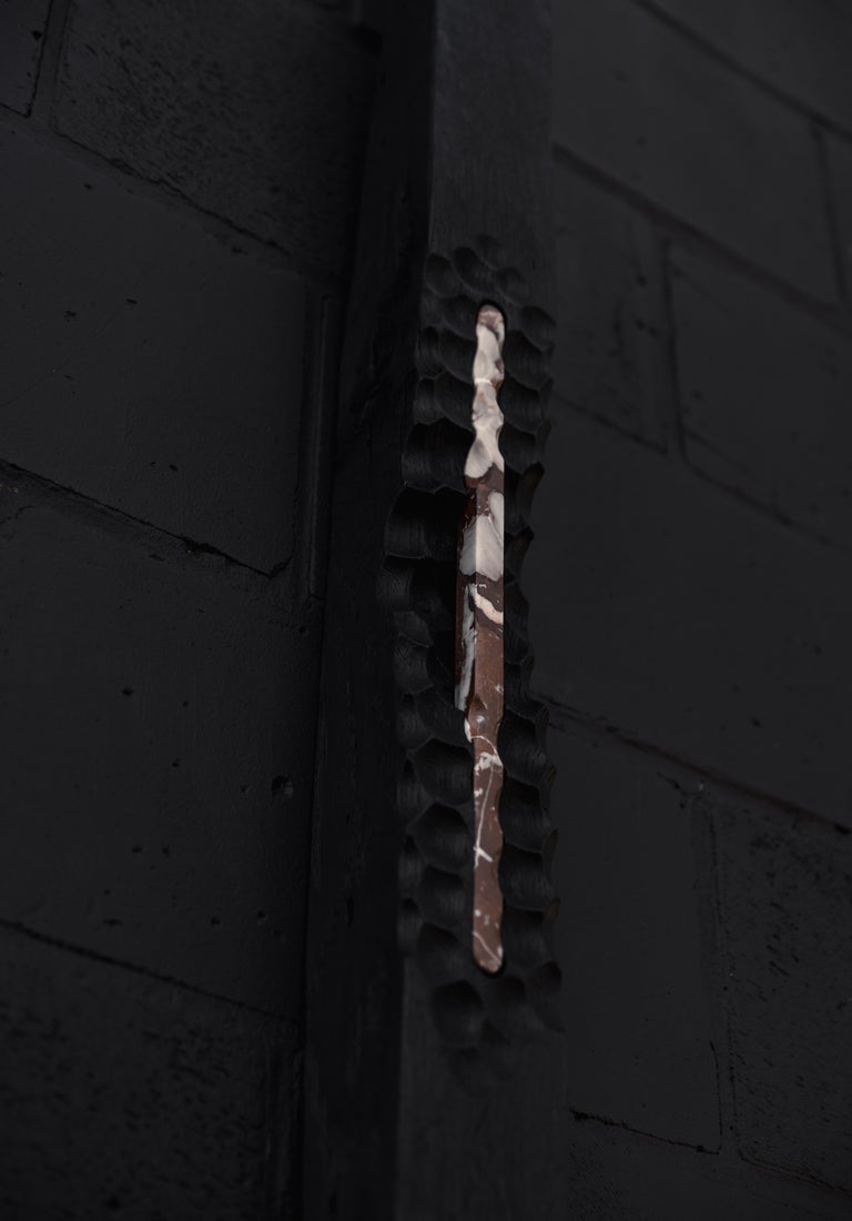 Witness 5 Unique Charcoal Wall Sculpture by Jeremy Descamps For Sale at ...