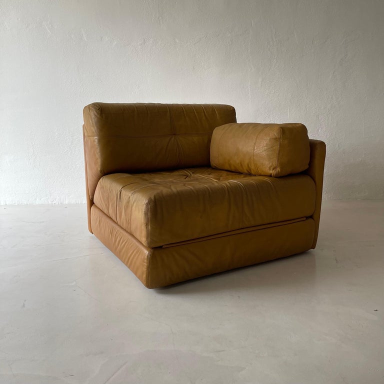 Wittmann Atrium Cognac Leather Pair Lounge Chairs, 1970s For Sale at ...