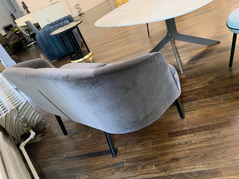 Wittmann Odeon Dining Bench in Velvet at 1stDibs