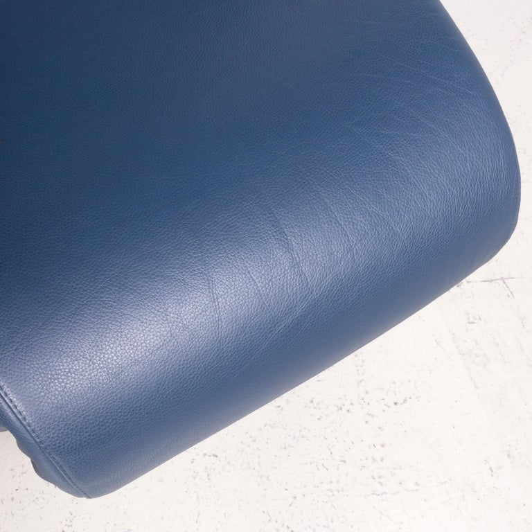 WK Wohnen Solo 699 Designer Leather Lounger Blue Genuine Leather ...