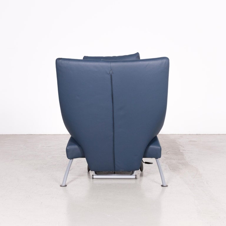 WK Wohnen Solo 699 Designer Leather Lounger Blue Genuine Leather ...