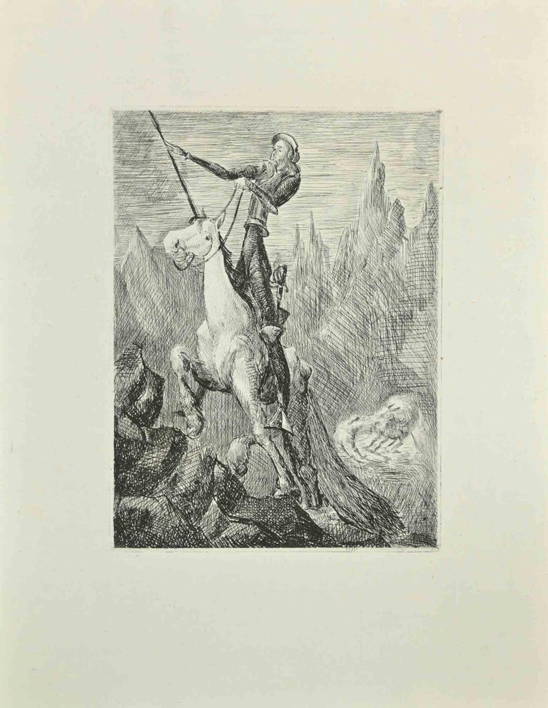 Wladyslaw Jahl - Don Quixote - Etching by Wladyslaw Jahl - 1951 For ...