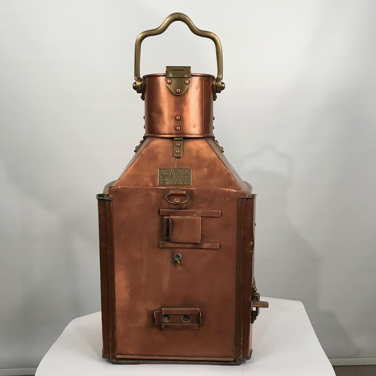 Wm Harvie Copper Signal Ship Lantern at 1stDibs