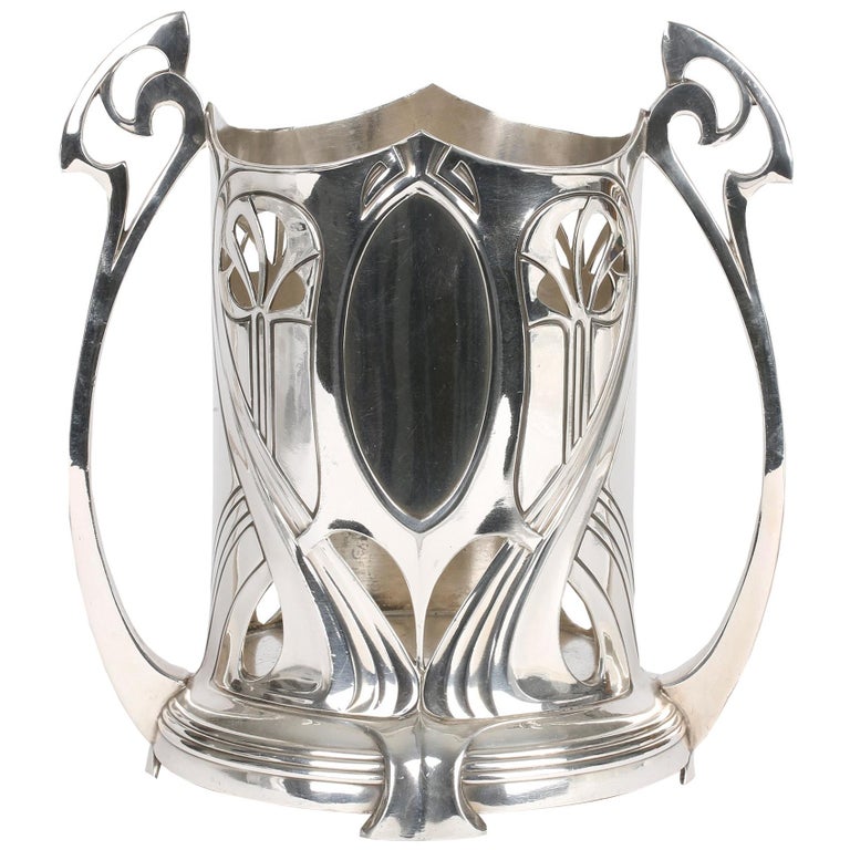 WMF German Jugendstil Twin Handled Syphon and Bottle Holder at 1stDibs