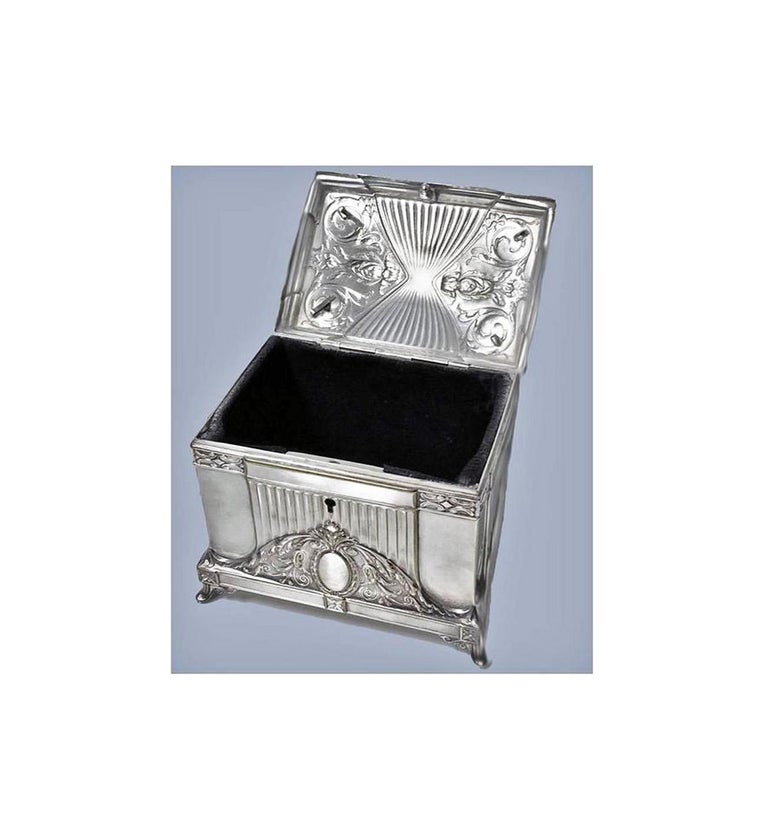 WMF Jewellery Box Jugendstil Secessionist Silver Plate, Germany, circa ...
