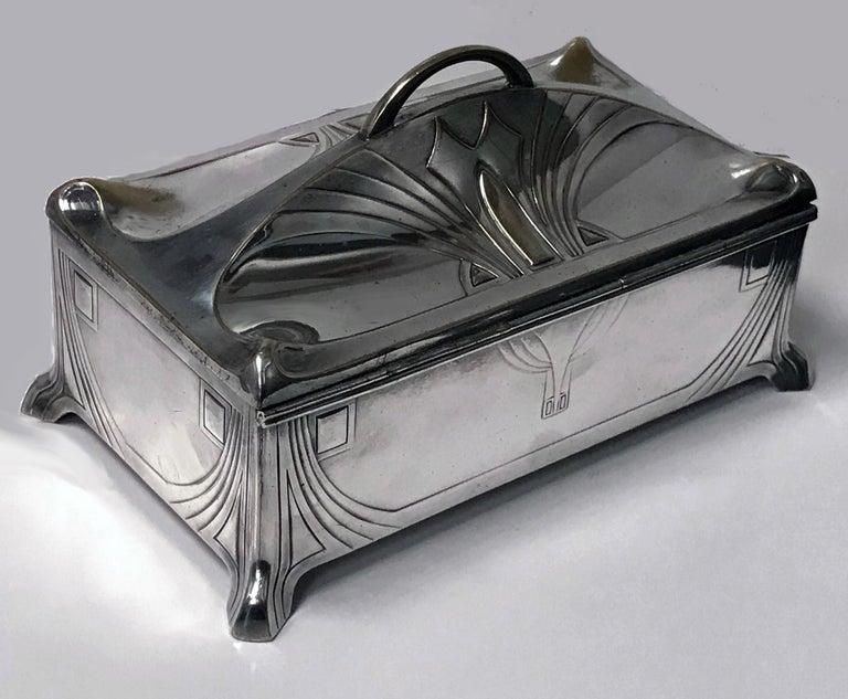 WMF Jugendstil Secessionist Silver Plate Jewelry Box Germany, circa ...