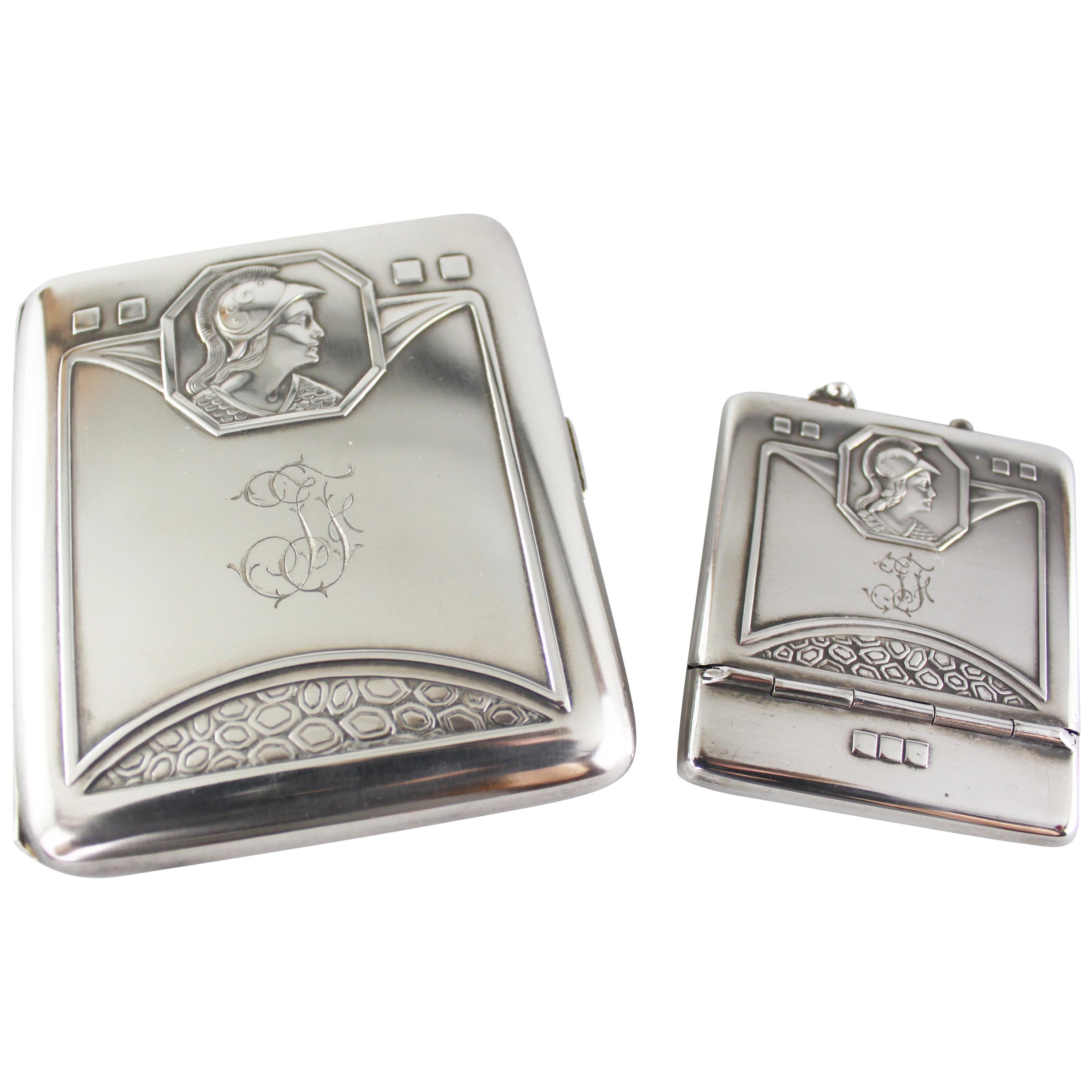 WMF "Metallwarenfabrik Straub and Schweizer" Art Novueau cigarette box ...