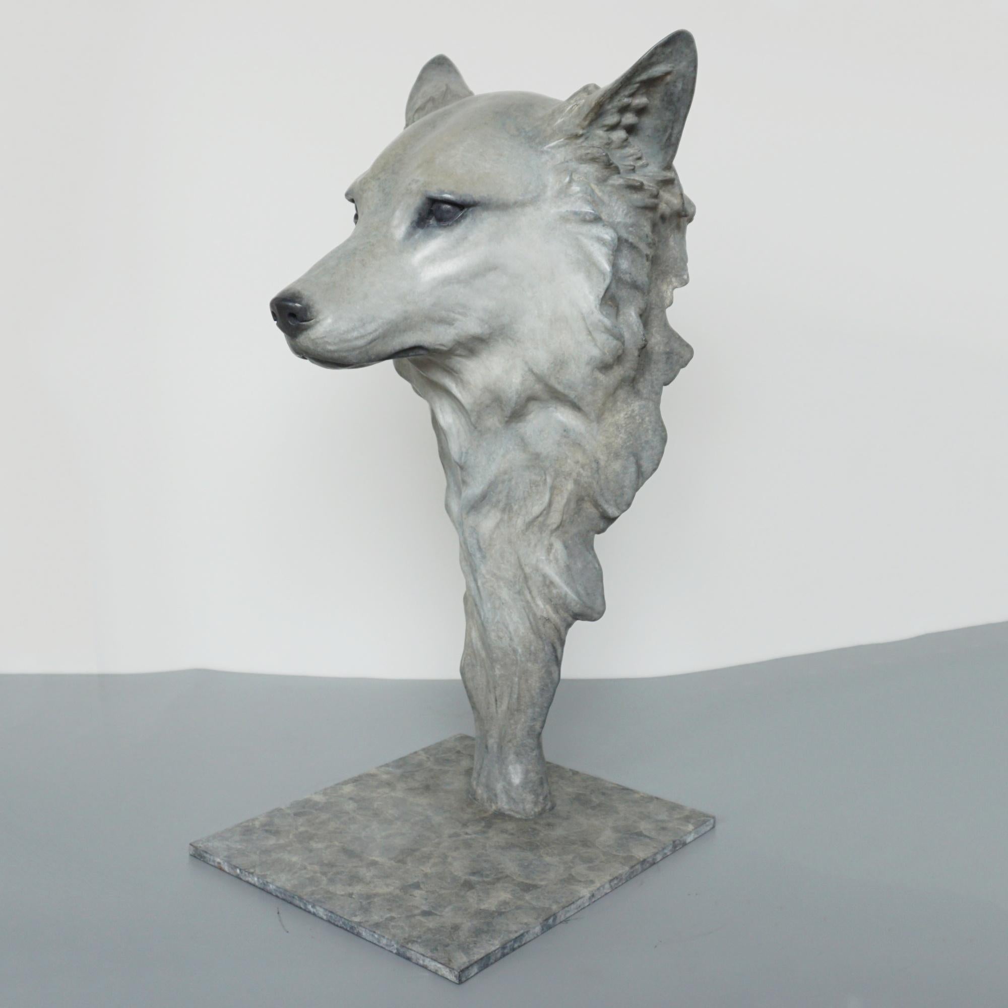 'Wolf' A Life Size Limited Edition Study of a Grey Wolf by Gill Parker ...