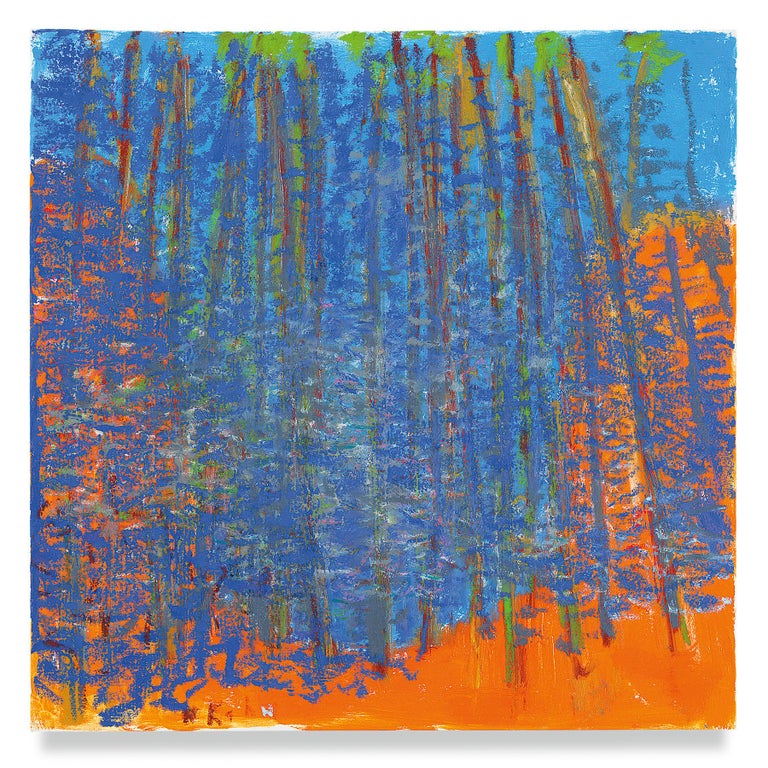 Wolf Kahn - Deep Blue Curve For Sale at 1stDibs