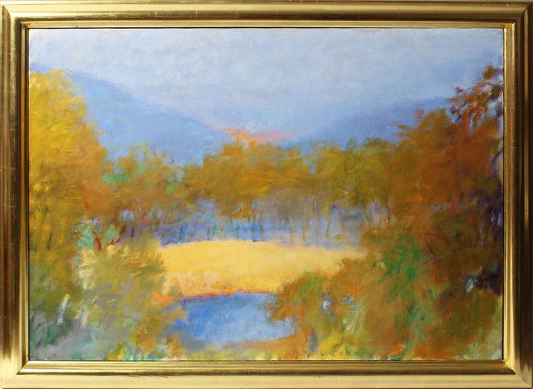Wolf Kahn - "Harvey's View", Modernist Landscape Painting by Wolf Kahn ...