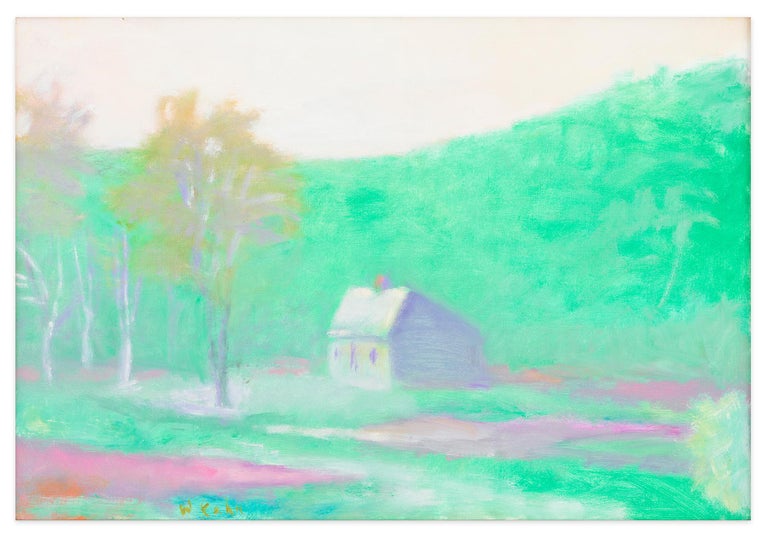 Wolf Kahn - Landscape of a Strange Green Color For Sale at 1stDibs