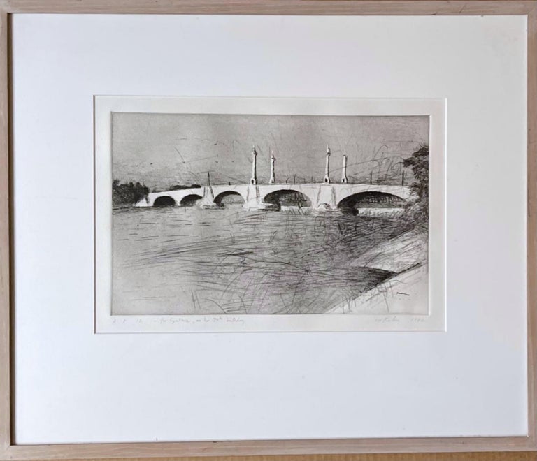 Wolf Kahn - Memorial Bridge, Springfield, Mass For Sale at 1stDibs