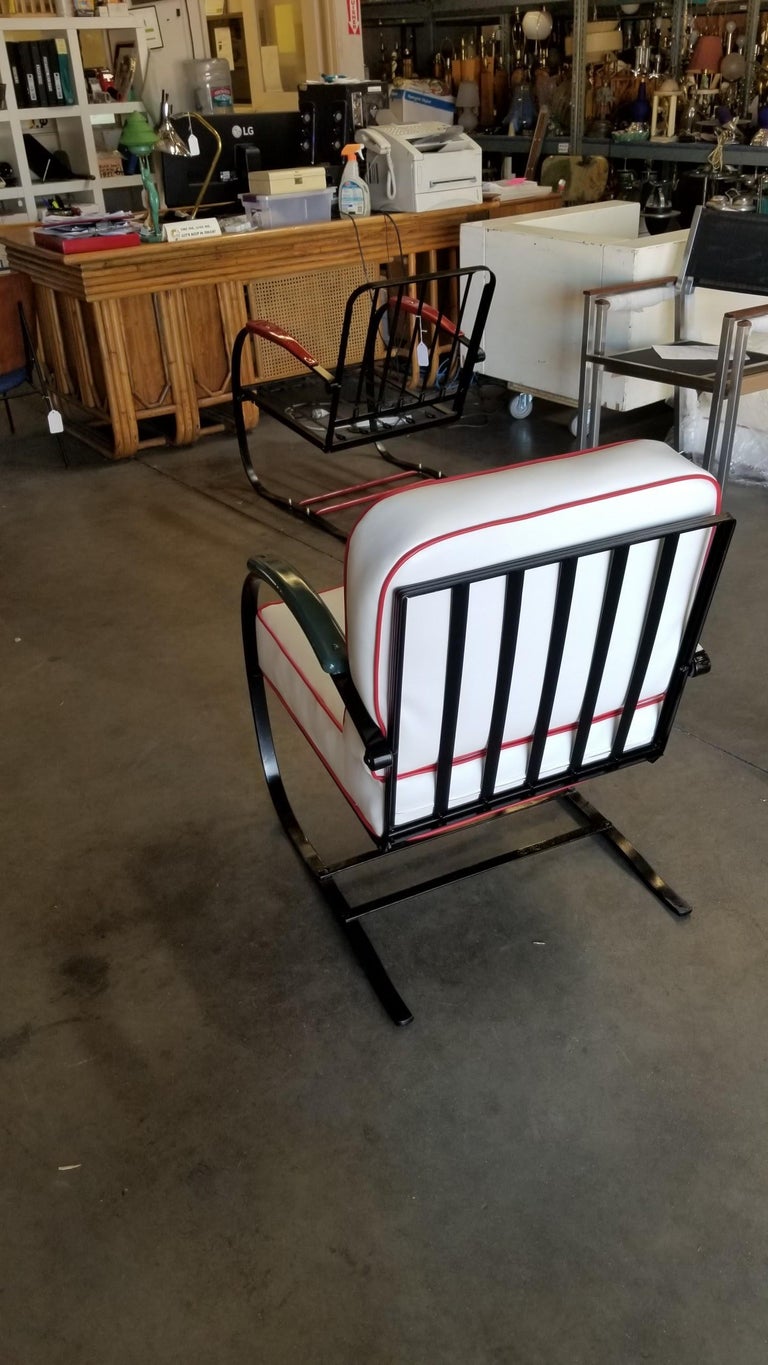 Wolfgang Hoffmann Custom Green and Black Springer Chair for Howell For ...