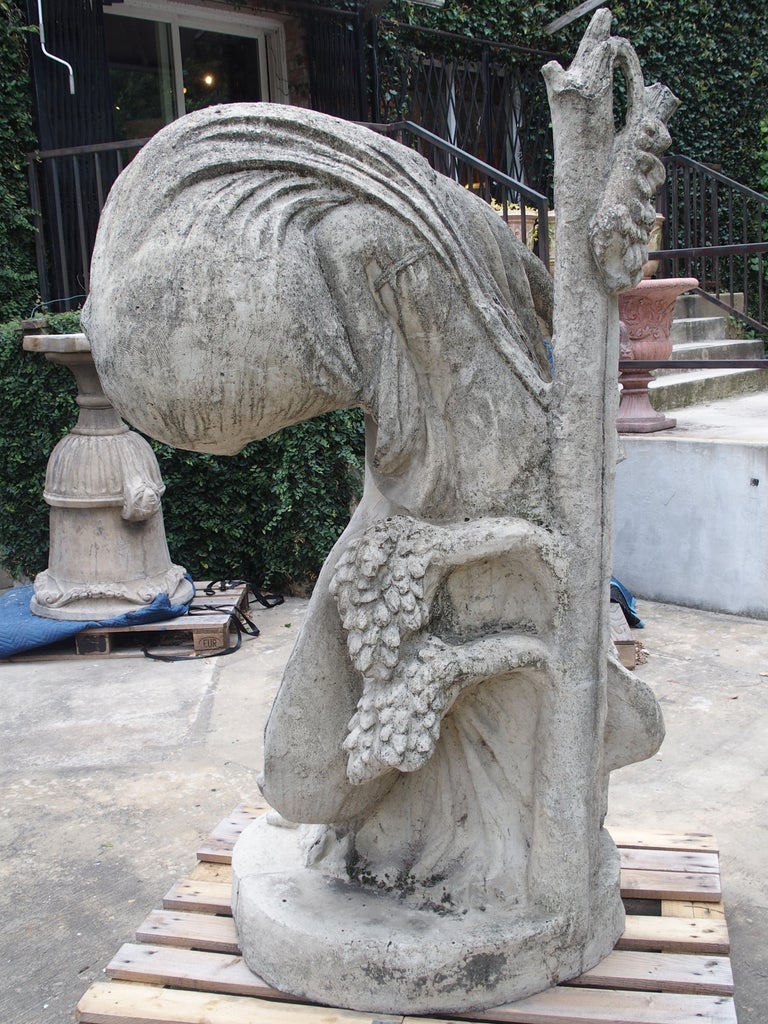 Woman Frightened by Lightning - Cast Stone Statue After Stouf Original ...