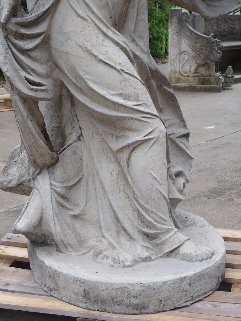 Woman Frightened by Lightning - Cast Stone Statue After Stouf Original ...