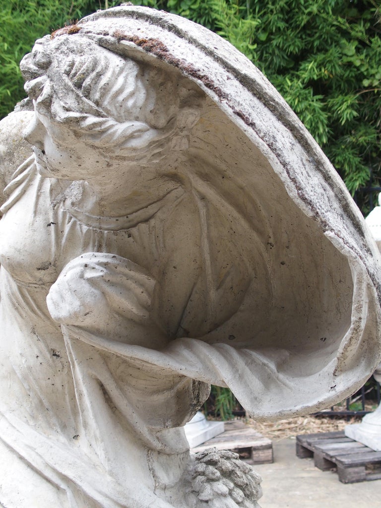 Woman Frightened by Lightning - Cast Stone Statue After Stouf Original ...