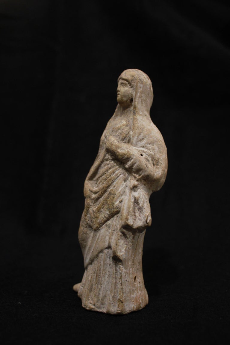 Woman Statuette Wearing a Himation, Roman Art, Hellenistic Period For ...