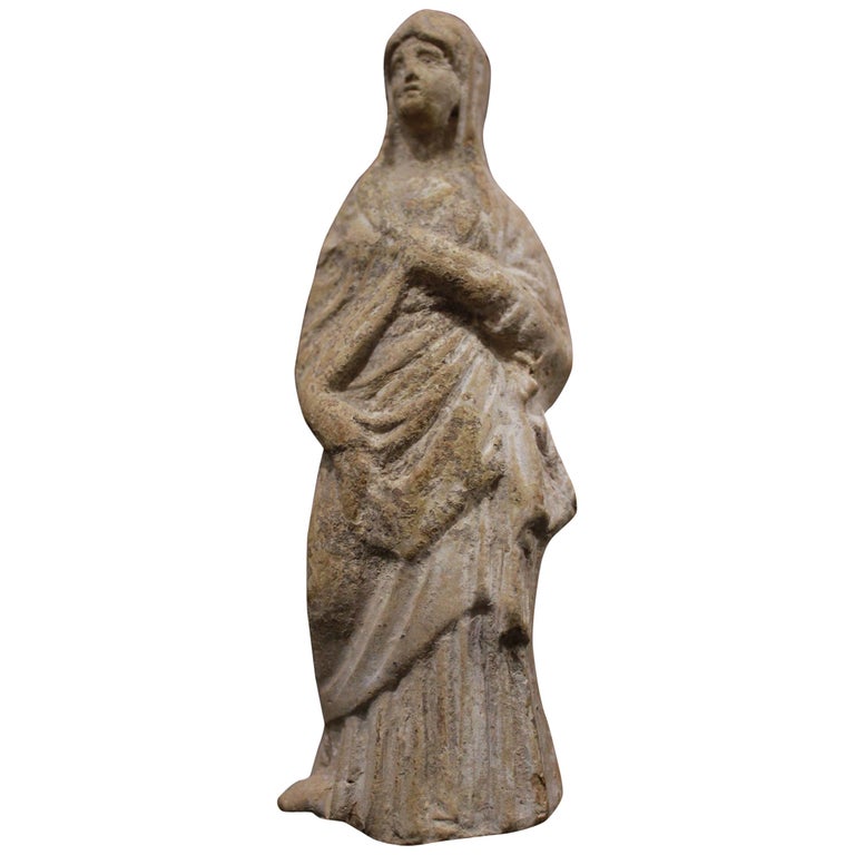 Woman Statuette Wearing a Himation, Roman Art, Hellenistic Period For ...