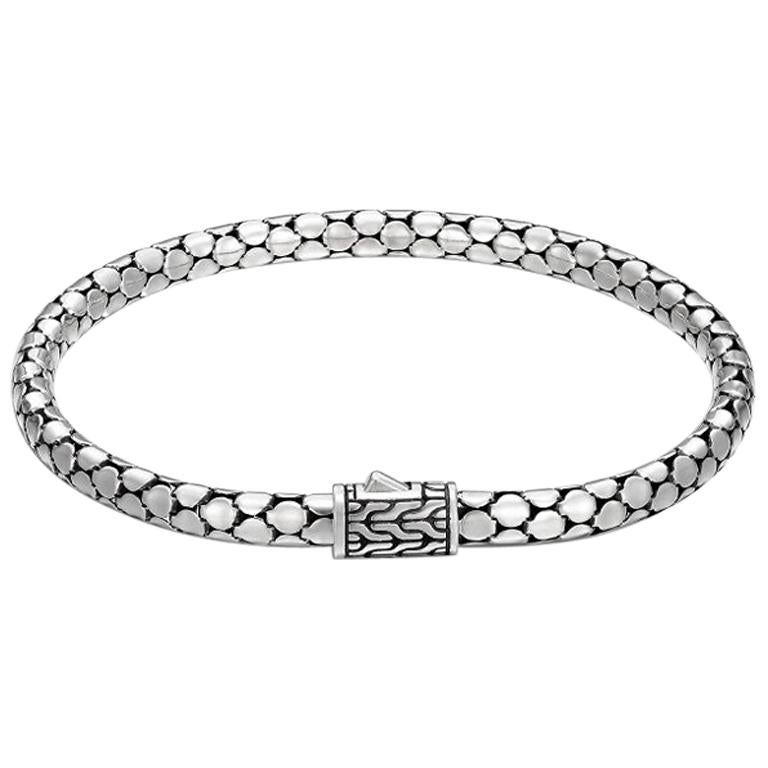 Woman's Dot Silver Slim Chain Bracelet BB34386XM For Sale at 1stDibs