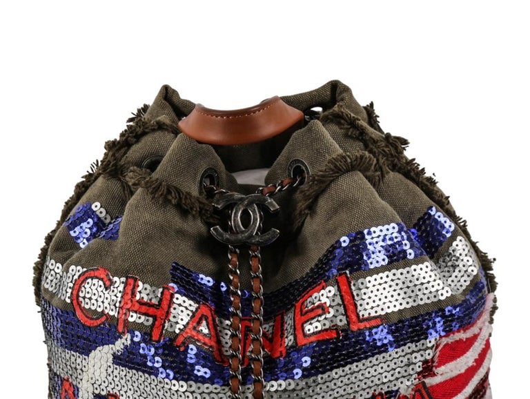 Womens Designer CHANEL CUBA LA HABANA SEQUIN BACKPACK For Sale at 1stDibs