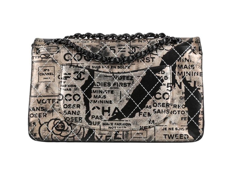 Womens Designer CHANEL RUNWAY PIECE MEDIUM NEWSPAPER DOUBLE FLAP For ...