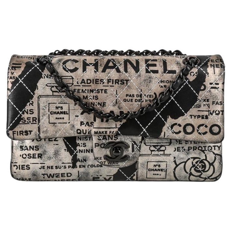 Womens Designer CHANEL RUNWAY PIECE MEDIUM NEWSPAPER DOUBLE FLAP For ...