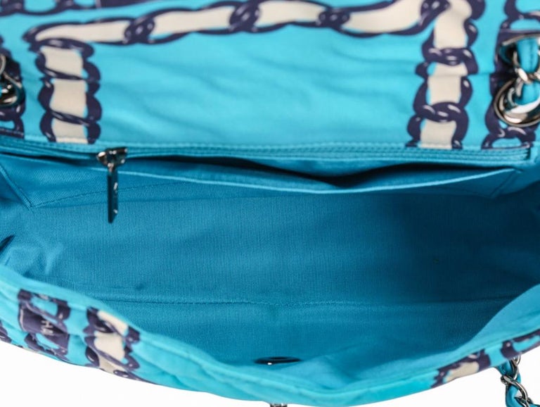 Womens Designer CHANEL SILK CHAIN PRINTED MEDIUM SINGLE FLAP For Sale ...