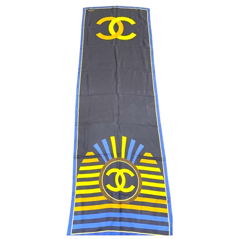 Chanel Silk Motifs Scarf at 1stDibs