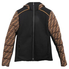 Fendi Colorblock Paneled Wool Cape Style Boxy Coat M For Sale at ...