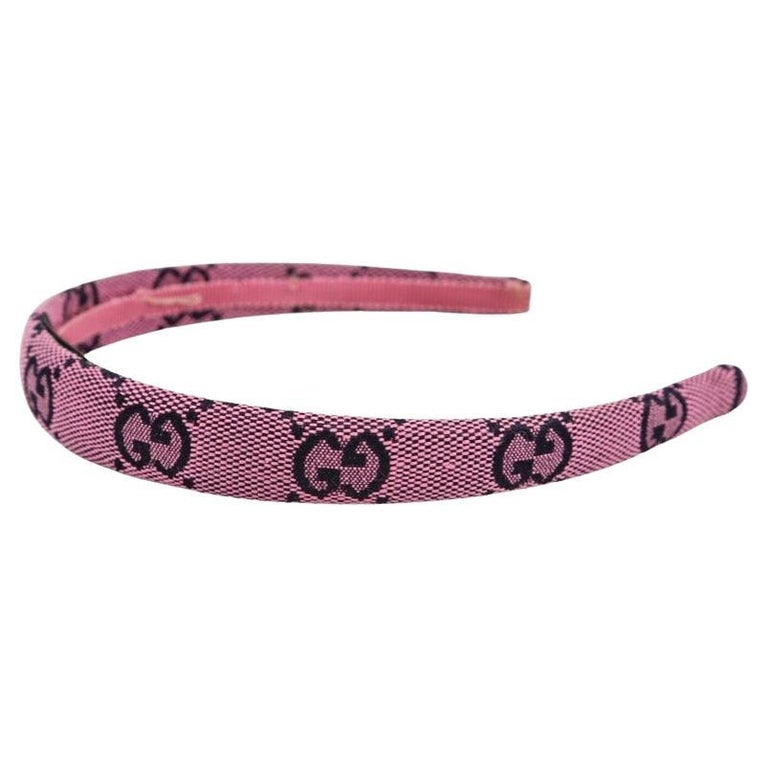 Womens Designer GUCCI GG MONOGRAM PATTERN HAIRBAND For Sale at 1stDibs