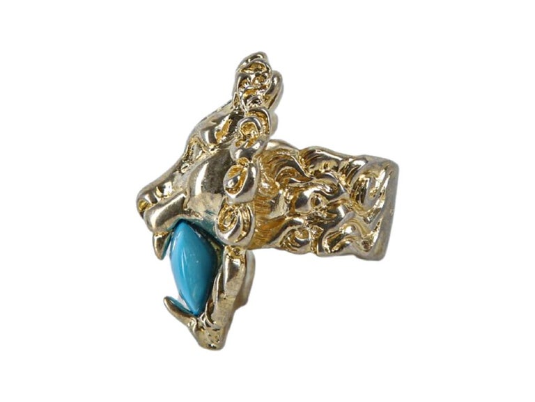 Womens Designer GUCCI LION RING For Sale at 1stDibs