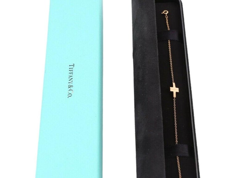 Womens Designer Tiffany T Two Single Chain Bracelet For Sale at 1stDibs