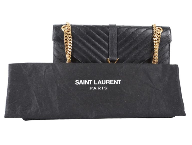 Womens Designer YSL LARGE ENVELOPE CHAIN FLAP BAG For Sale at 1stDibs