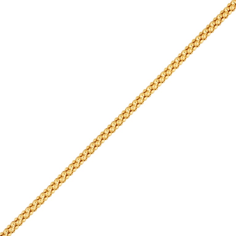 Women's Round Wheat Style Chain 18 Karat In Stock For Sale at 1stDibs
