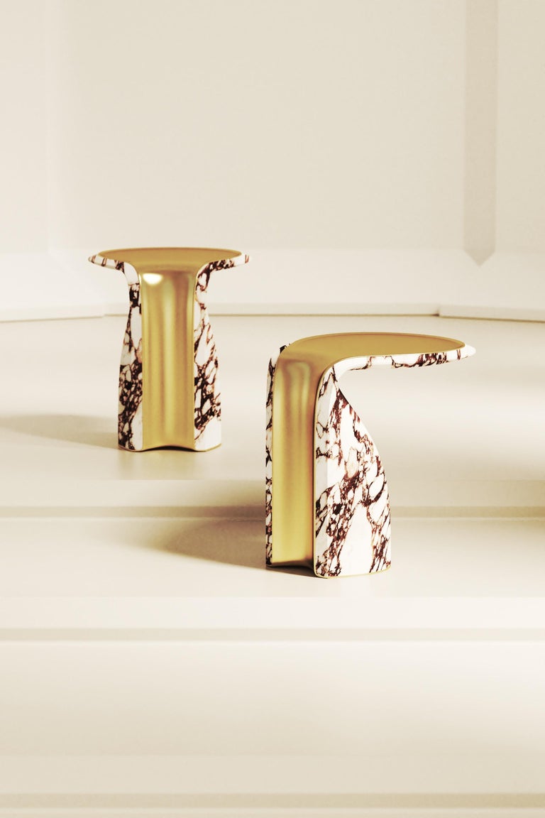 WoMilchUndHonigFliessen Side Table by Luca Gruber For Sale at 1stDibs