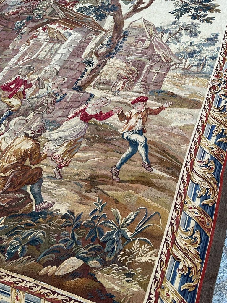 Wonderful 19th century french Aubusson tapestry For Sale at 1stDibs